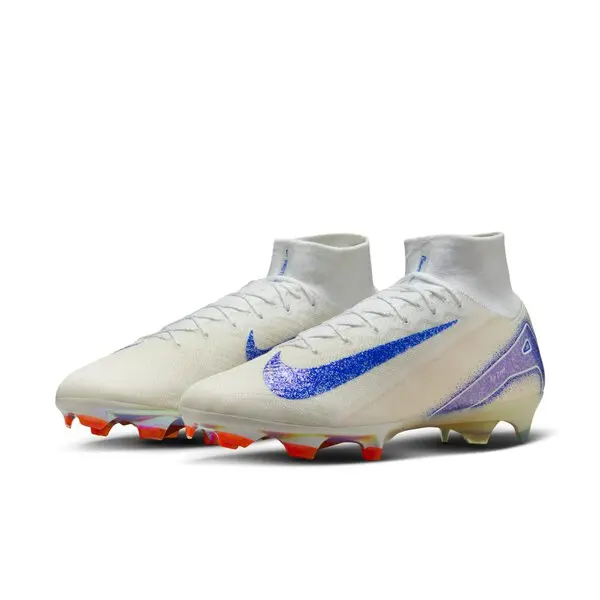 Nike Mercurial Superfly Elite Blueprint Fg High Top Soccer Cleats - White/blue