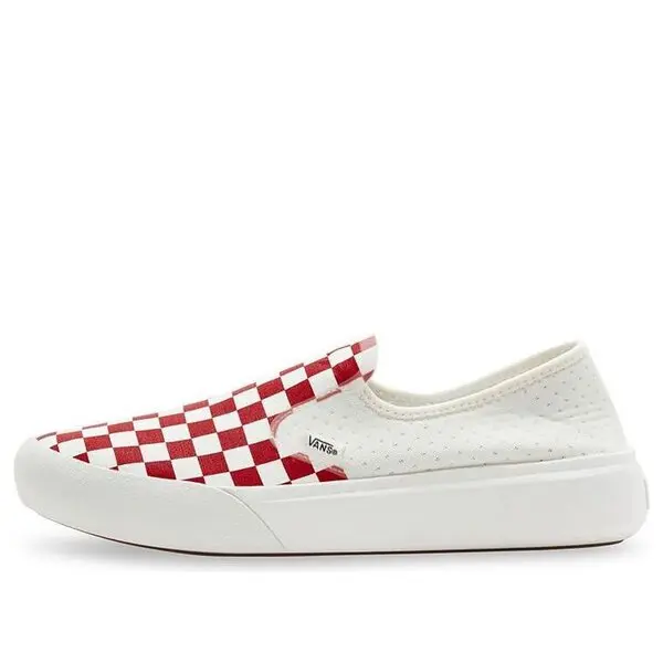 VANS Comfycush Slip-on Sneakers - White/red