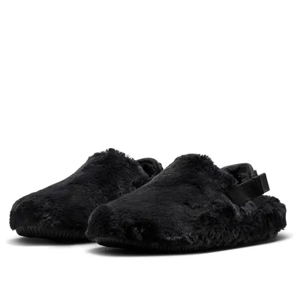 Nike Calm Mule Black Fur - Black/black