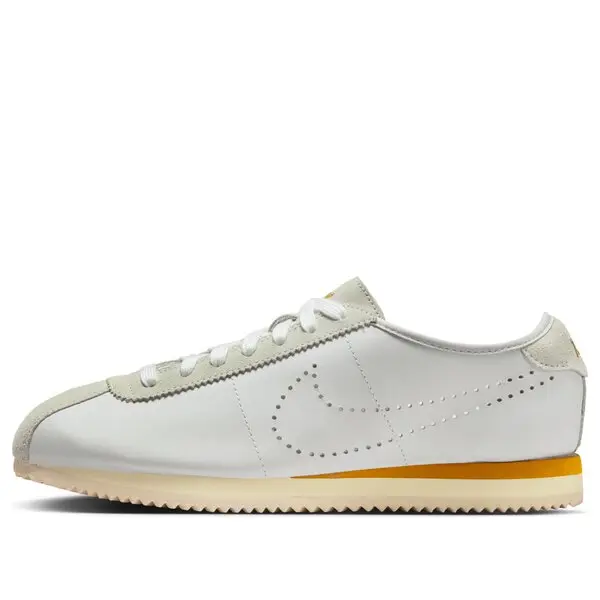 Nike Cortez Perforated Swoosh Sneakers - White/bronze/light Bone