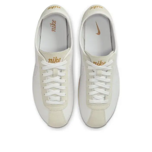 Nike Cortez Perforated Swoosh Sneakers - White/bronze/light Bone