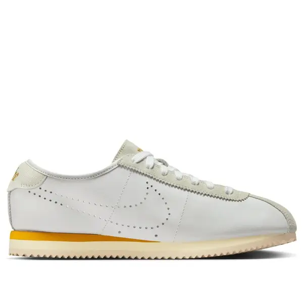 Nike Cortez Perforated Swoosh Sneakers - White/bronze/light Bone