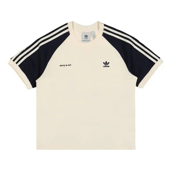 Adidas Sporty & Rich X T-shirt - Beige/navy