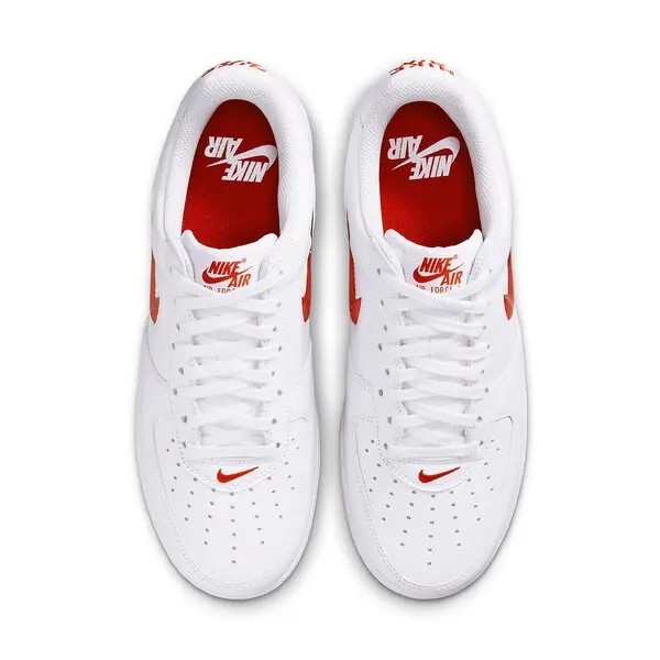 Nike Force 1 Low Athletic Sneakers - White/university Red