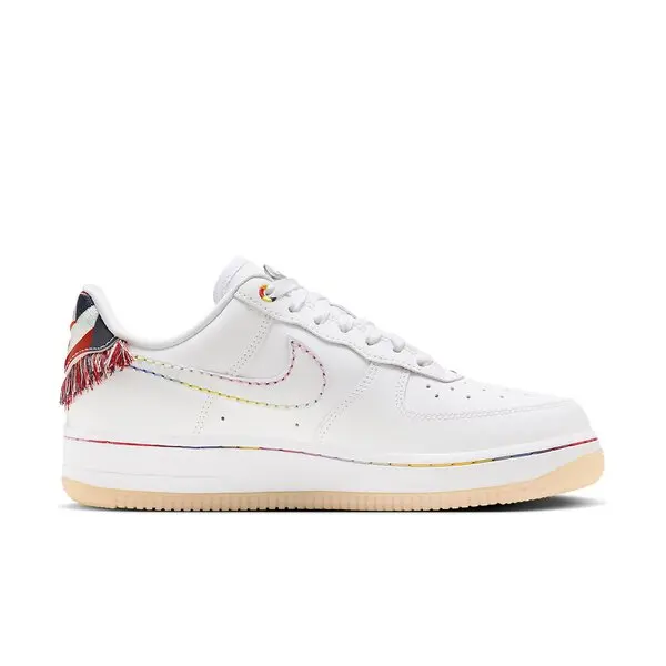 Nike Force 1 Low "white Multi Patch" Sneakers - White/black/red