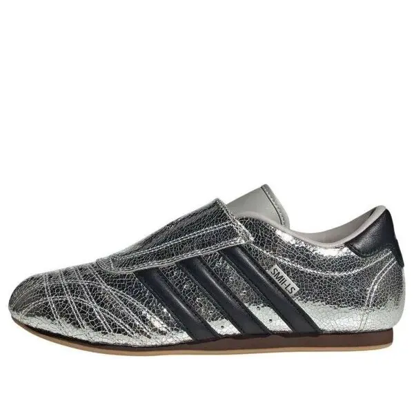 Adidas Taekwondo Metallic Silver Athletic Sneakers - Metallic Silver/black