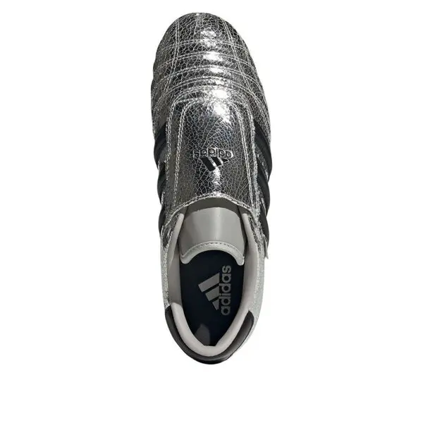 Adidas Taekwondo Metallic Silver Athletic Sneakers - Metallic Silver/black