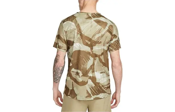 Nike Dri-fit Miler Camouflage Running T-shirt - Brown/multi-color