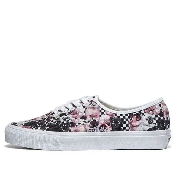VANS Authentic 'black Pink' Graphic Print Low Top Sneakers - Black/pink