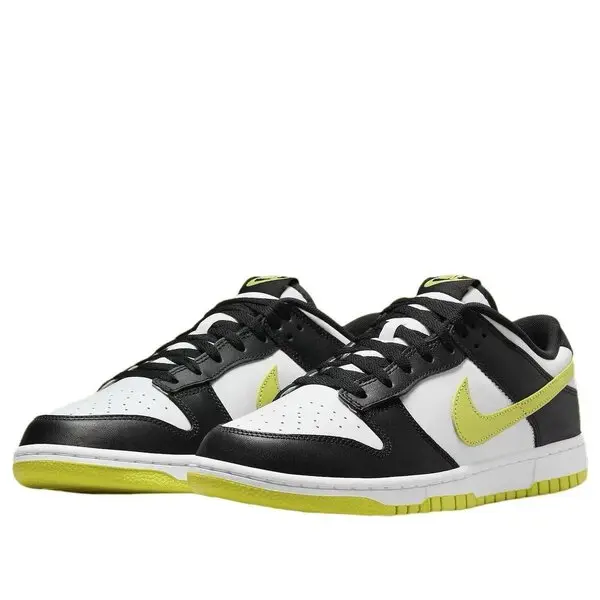 Nike Dunk Low "black Bright Cactus" Sneakers - White/bright Cactus/black