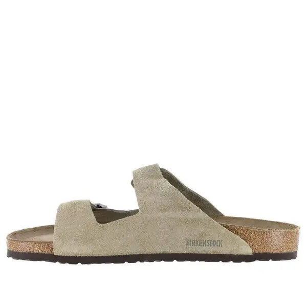 BIRKENSTOCK Arizona Suede Leather Sandals - Tan