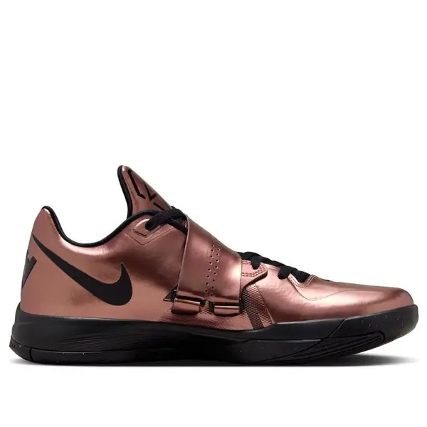 Nike Kd 4 "christmas" Metallic Bronze Athletic Sneakers - Metallic Copper/black