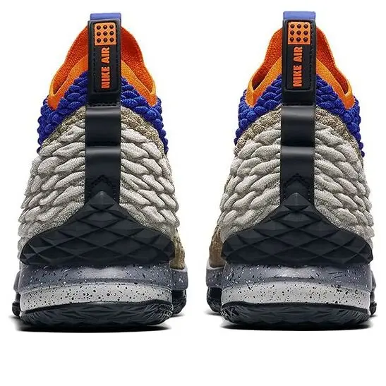 Nike Lebron 15 "mowabb" High Top Basketball Sneakers - Khaki/blue