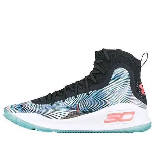 Under Armour Curry 4 'more Magic' High Top Sneakers - Black/blue/white