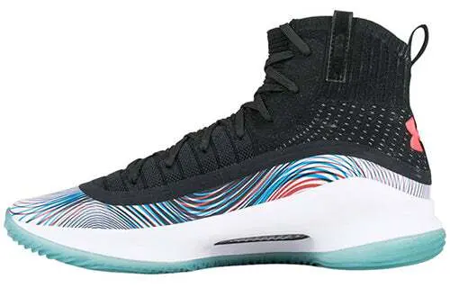 Under Armour Curry 4 'more Magic' High Top Sneakers - Black/blue/white