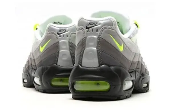 Nike Max 95 Og 'neon' 2015 Athletic Sneakers - Black/volt-medium Ash-dk Pwtr