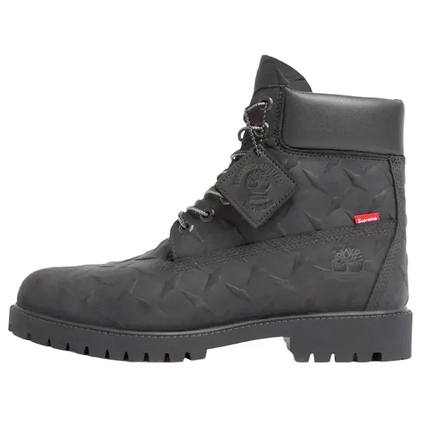 Timberland X Supreme Diamond Plate 6 Inch Premium Waterproof Boots - Black