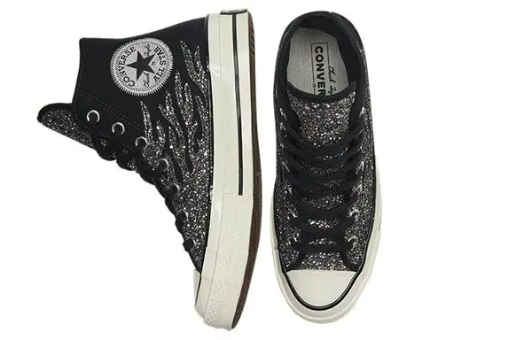CONVERSE Chuck 70 High Archival Glitter Flame Sneakers