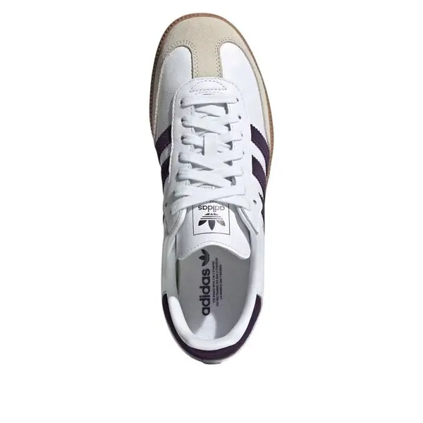 Adidas Samba Lace-up Sneakers - Cloud White/alumina/aurora Plum