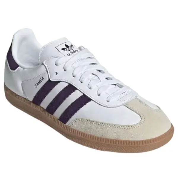 Adidas Samba Lace-up Sneakers - Cloud White/alumina/aurora Plum