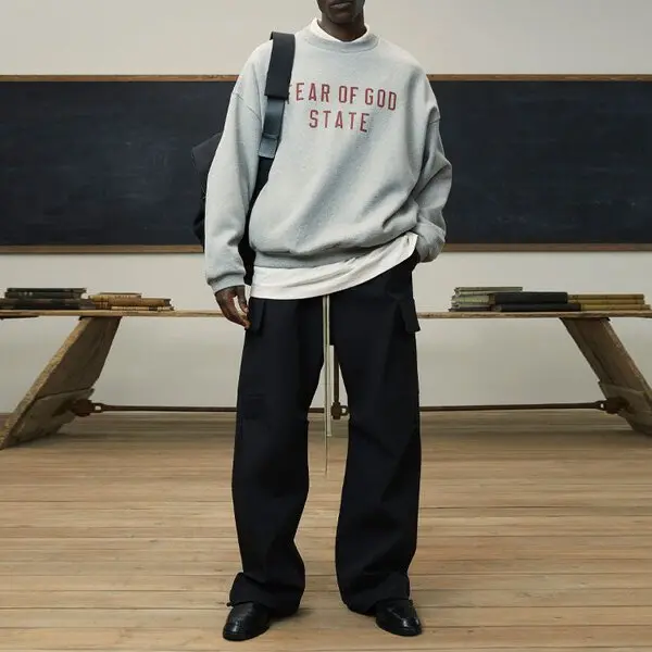 Fear Of God Fleece Crewneck - Dark Heather