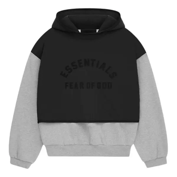 Fear Of God Nylon Fleece Hoodie - Grey/black
