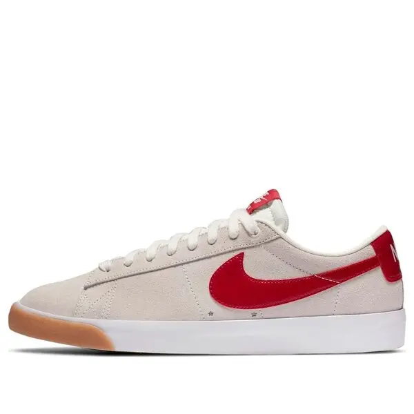 Nike Blazer Low Gt Sb "cardinal Redretro Skatecasuallow Top" Sneakers - Whitered