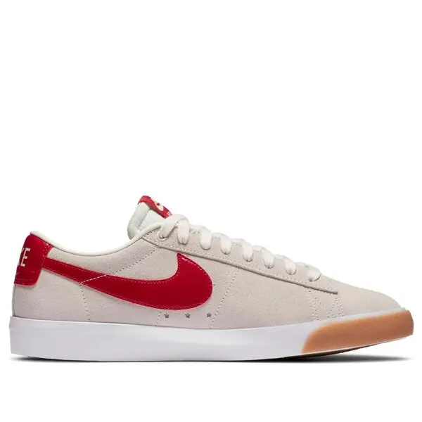 Nike Blazer Low Gt Sb "cardinal Redretro Skatecasuallow Top" Sneakers - Whitered