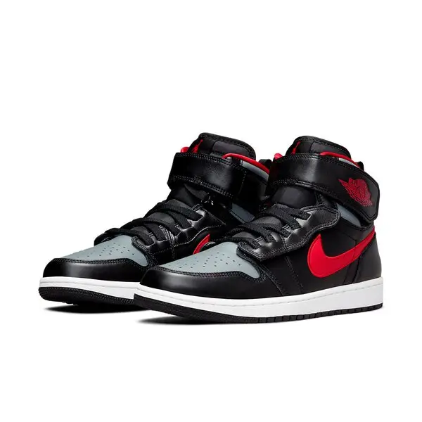 JORDAN 1 High Flyease "smoke Grey Gym Red - Black/smoke Grey/white