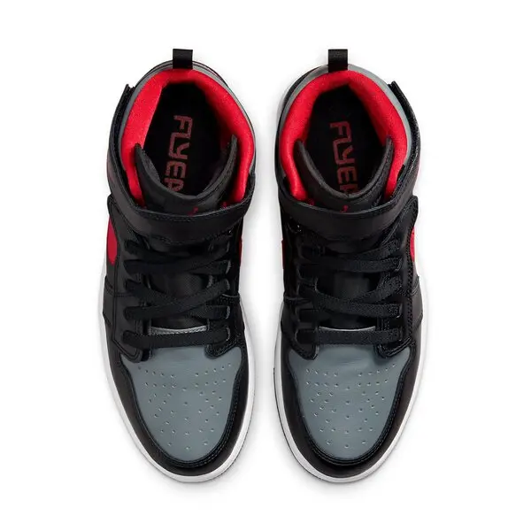 JORDAN 1 High Flyease "smoke Grey Gym Red - Black/smoke Grey/white