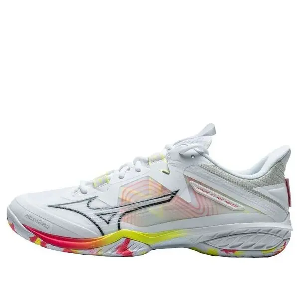 Mizuno Wave Claw Neo Ii "white Flame" Sneakers - White/red/yellow