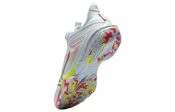 Mizuno Wave Claw Neo Ii "white Flame" Sneakers - White/red/yellow