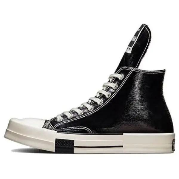 CONVERSE X Rick Owens Turbodrk Chuck 70 Hi Lacquer Sneakers - Black