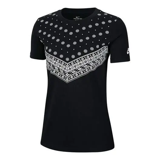 Nike Athleisure Short Sleeve T-shirt - Black/white