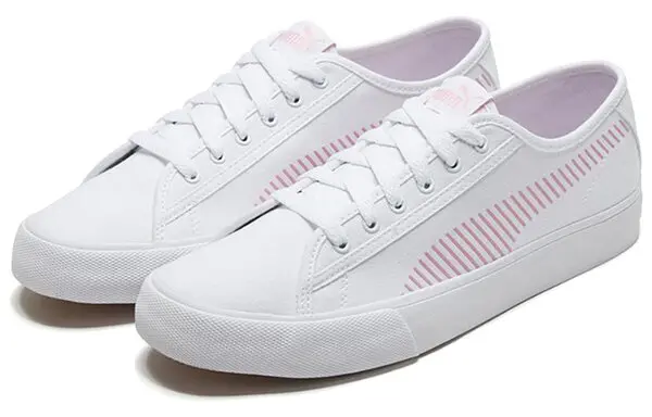 PUMA Bari Lace Up Sneakers - White/pink