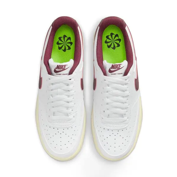Nike Court Vision Low Top Sneakers - White/red/gold