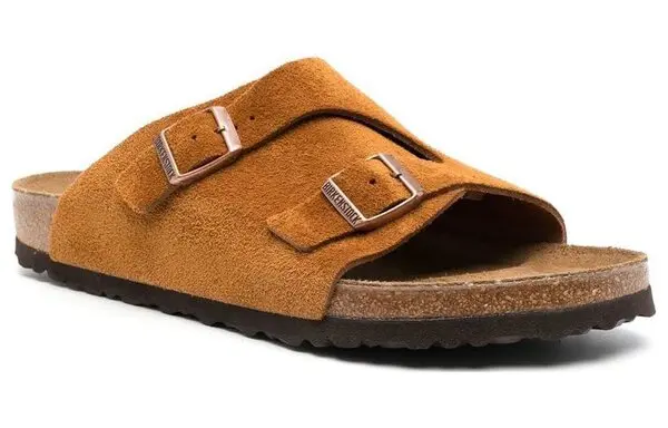 BIRKENSTOCK Zrich Suede Leather Sandals - Mink