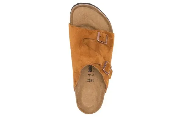 BIRKENSTOCK Zrich Suede Leather Sandals - Mink