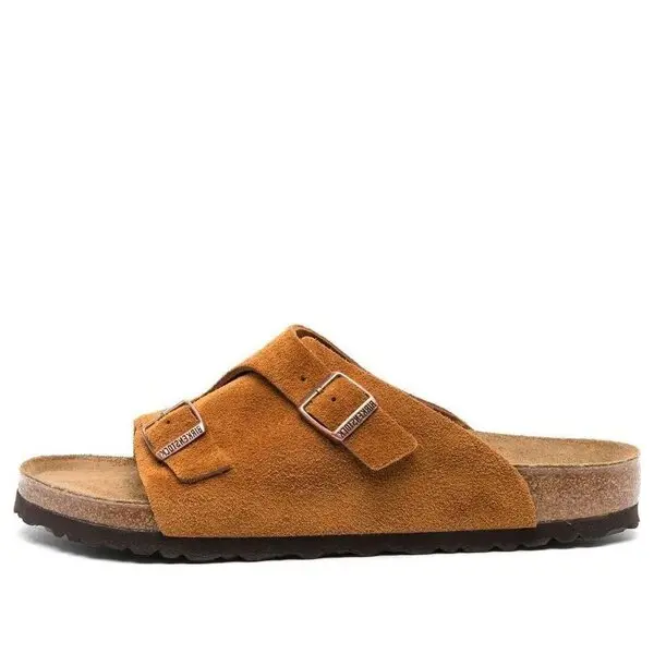 BIRKENSTOCK Zrich Suede Leather Sandals - Mink