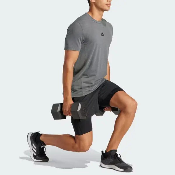 Adidas Designed For Training Workout Tee Asia Sizing 'grey