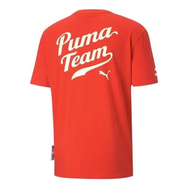 PUMA Word Team Graphic Tee 'red - Red/white