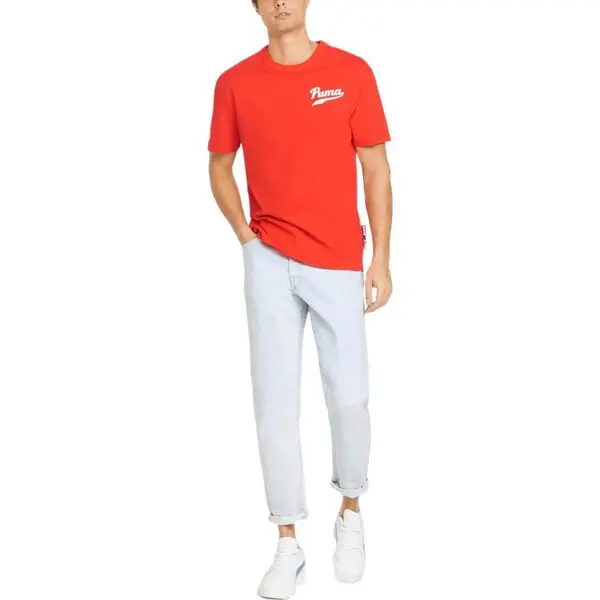 PUMA Word Team Graphic Tee 'red