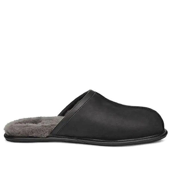 UGG Scuff Leather Slipper - Black