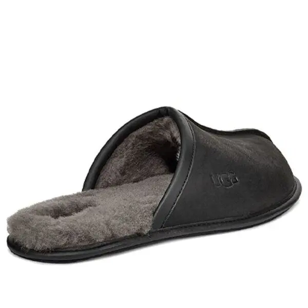 UGG Scuff Leather Slipper - Black