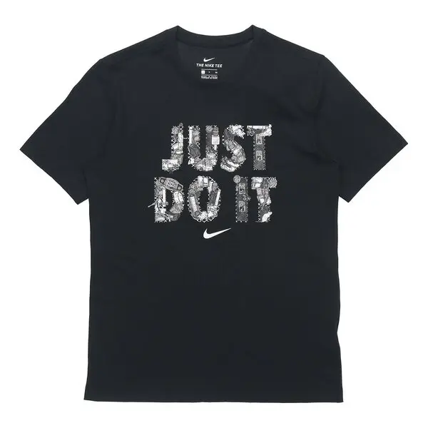 Nike Just Do It" Alphabet Print Short Sleeve Tee