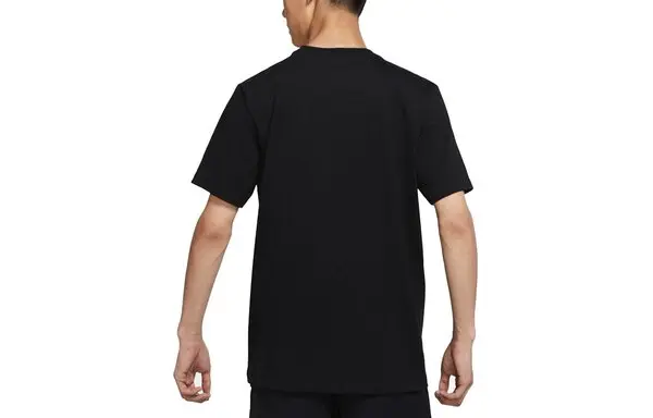 Nike Leisure Sports Letter Print Crewneck Short Sleeve - Black