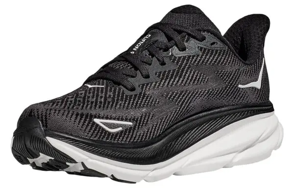 Hoka One One Clifton Athletic Shoes - Black/white