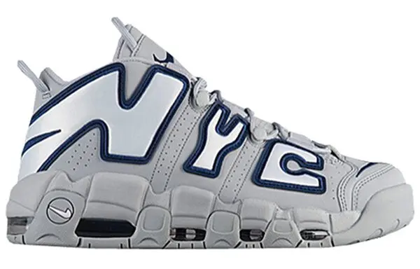Nike More Uptempo Qs "nyc - Grey/silver
