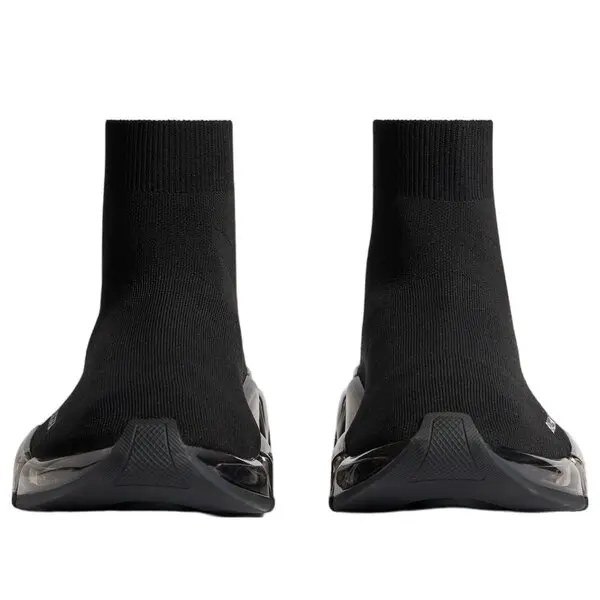 Balenciaga Speed 2.0 Clear Sole Sock Sneakers - Black