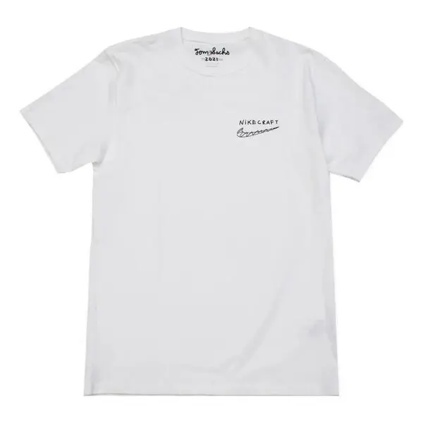 Nike Solid Color Minimalistic Alphabet Logo Printing Round Neck Short Sleeve T-shirt - White
